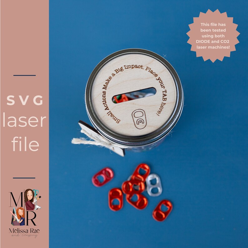 SVG | Mason Jar Cover | Soda/pop Tab Collector | Charity Collector - Etsy