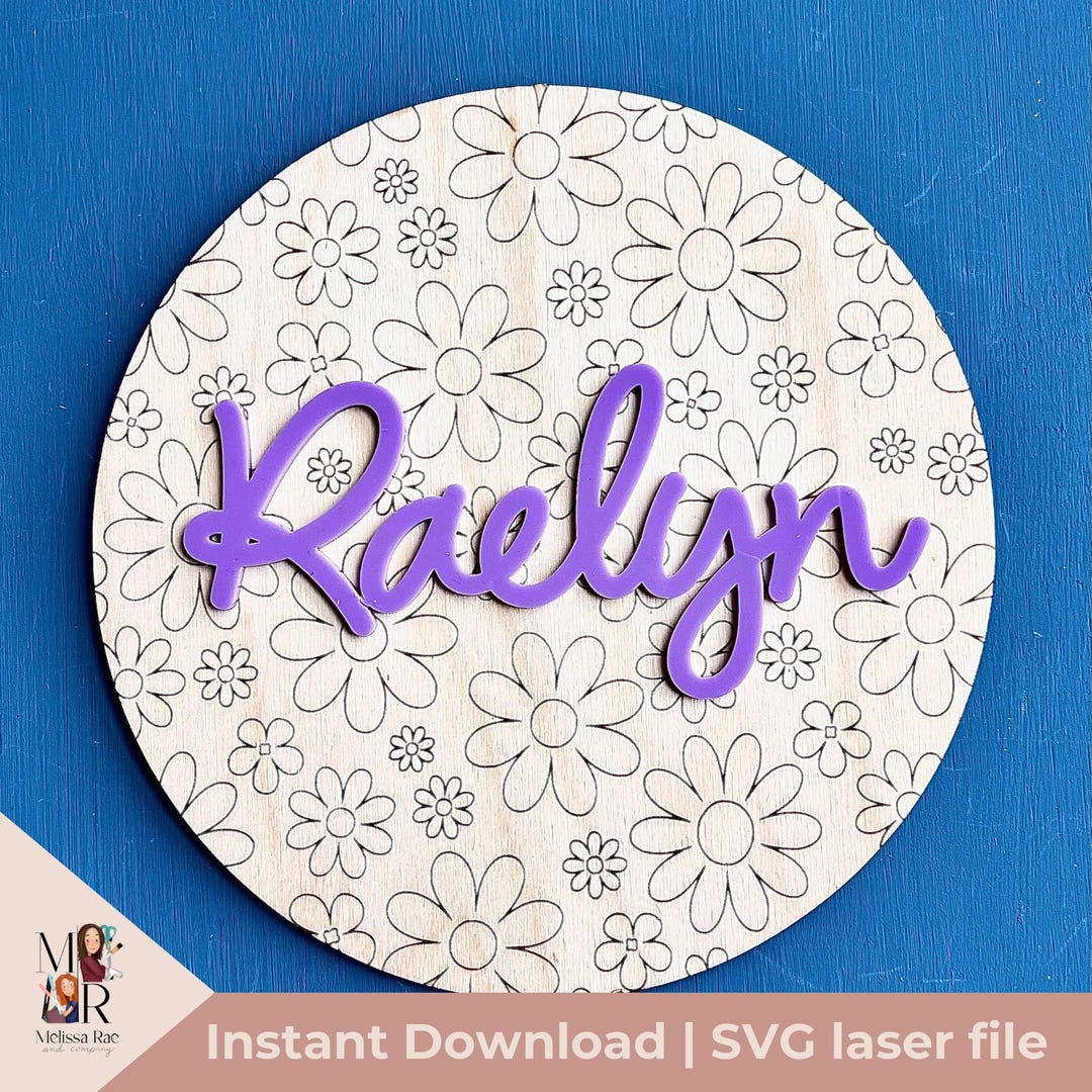 SVG Flower Pattern Sign | Laser File | Scoring Design - Etsy