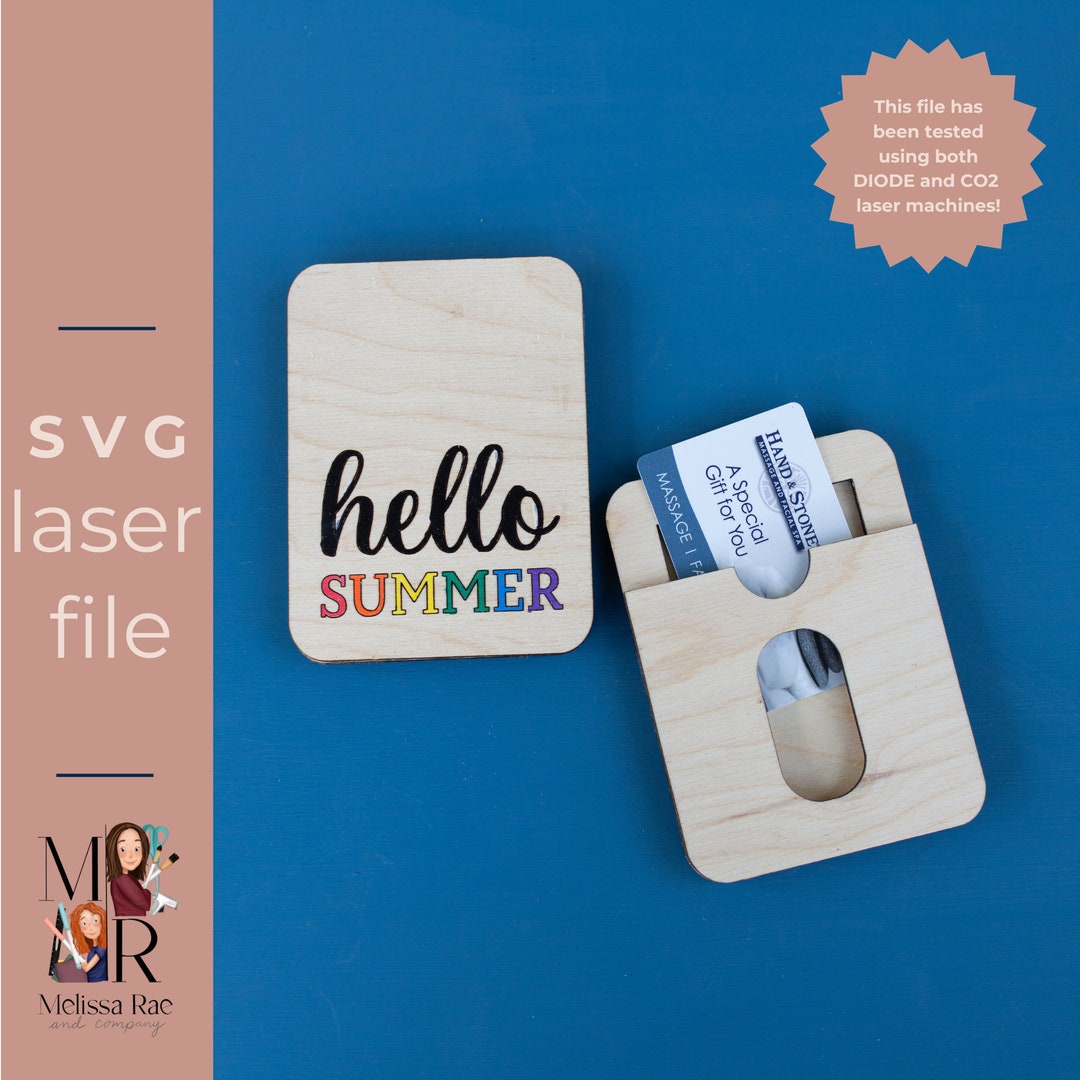 SVG | Gift Card Holder | Hello Summer - Etsy