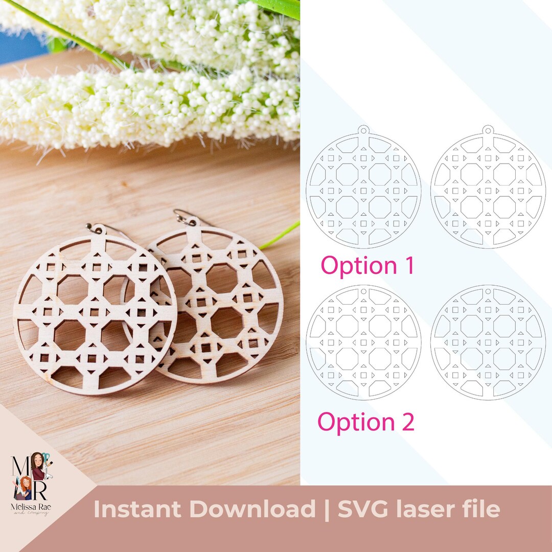 SVG | Rattan Circle Earring | Cut SVG File | Jewelry - Etsy