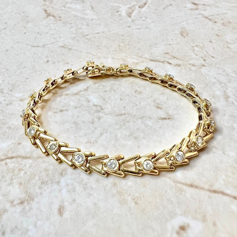 Yellow Gold Bracelet - Etsy