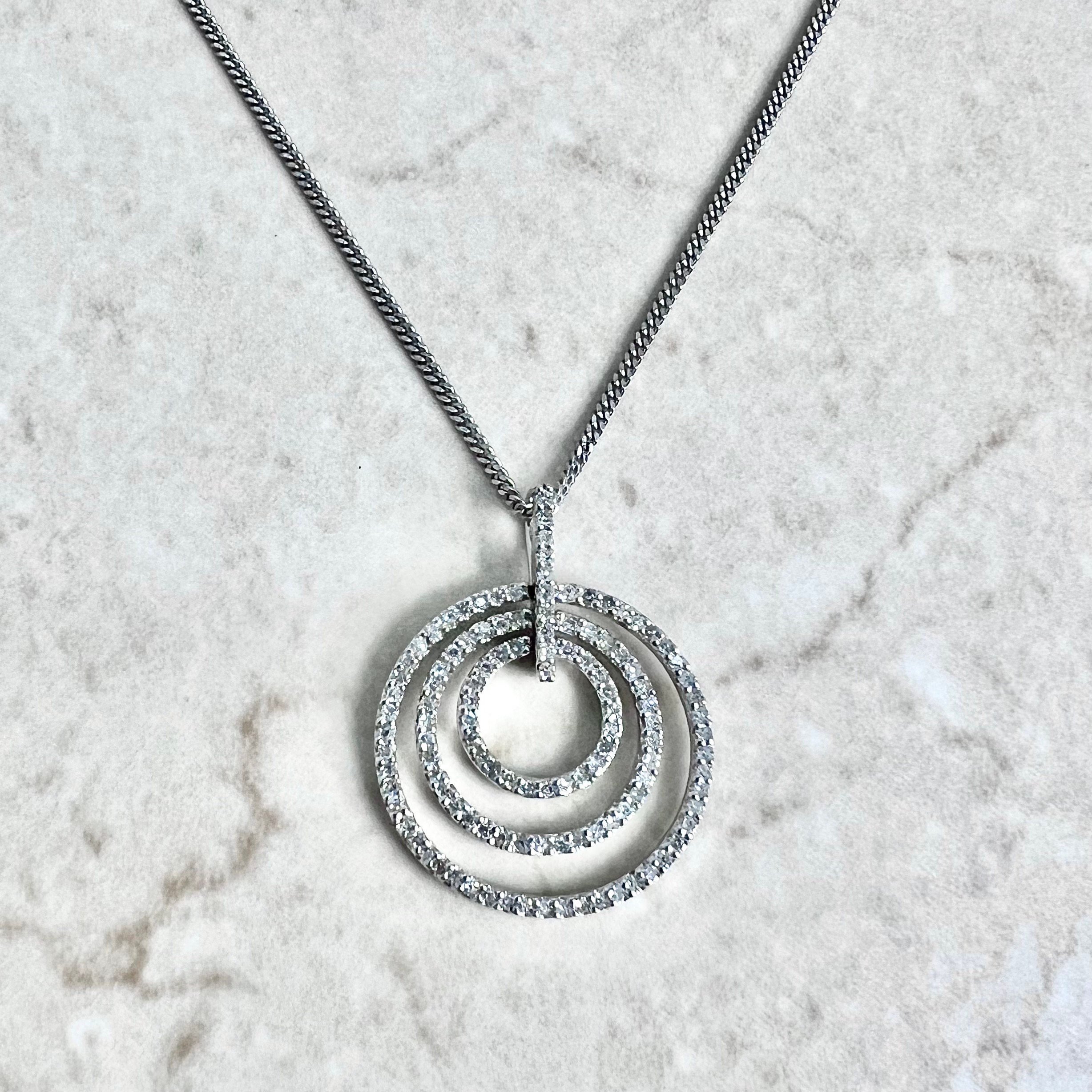 3 circle diamond necklace store