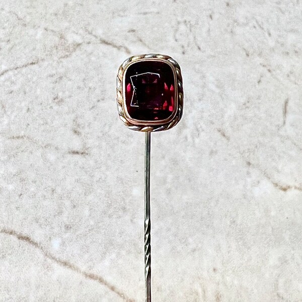 Garnet Stick Pin - Etsy