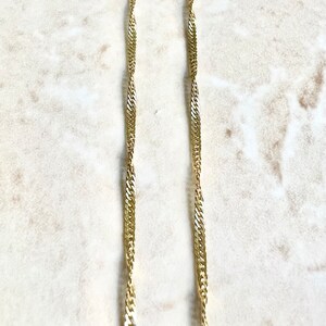 Italian 14K Gold Singapore Chain Necklace 16 Inch Yellow Gold Chain ...