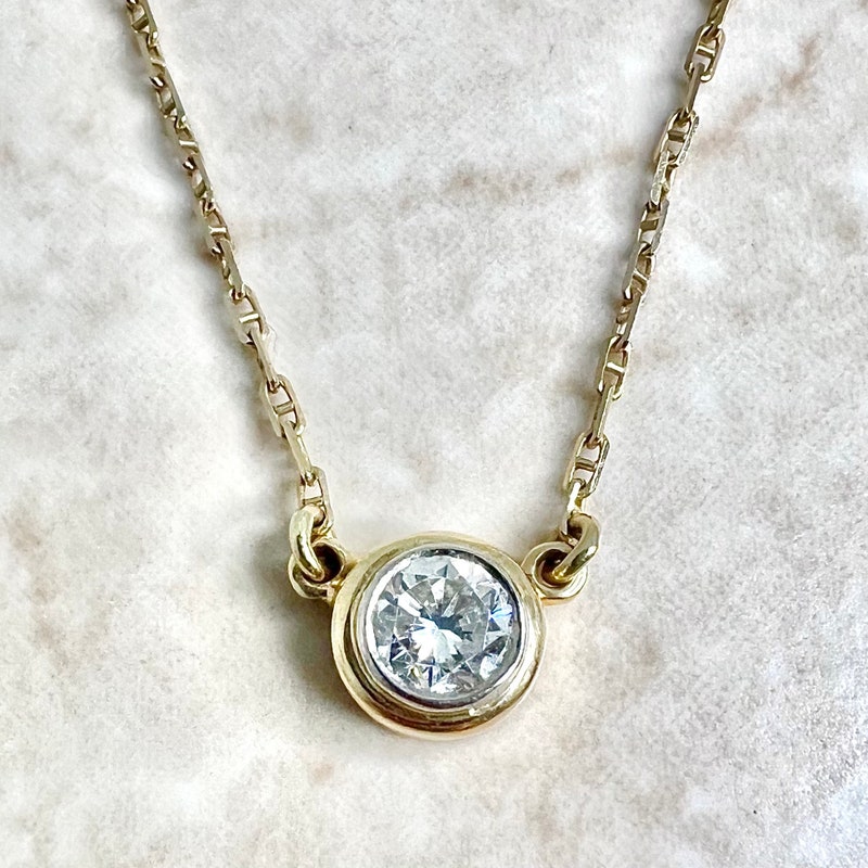 Solitaire Necklace - Etsy