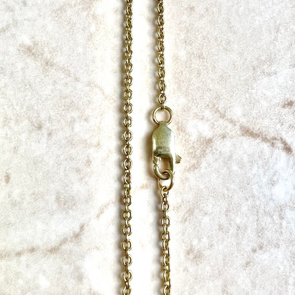 14k Solid Gold Chain - Etsy