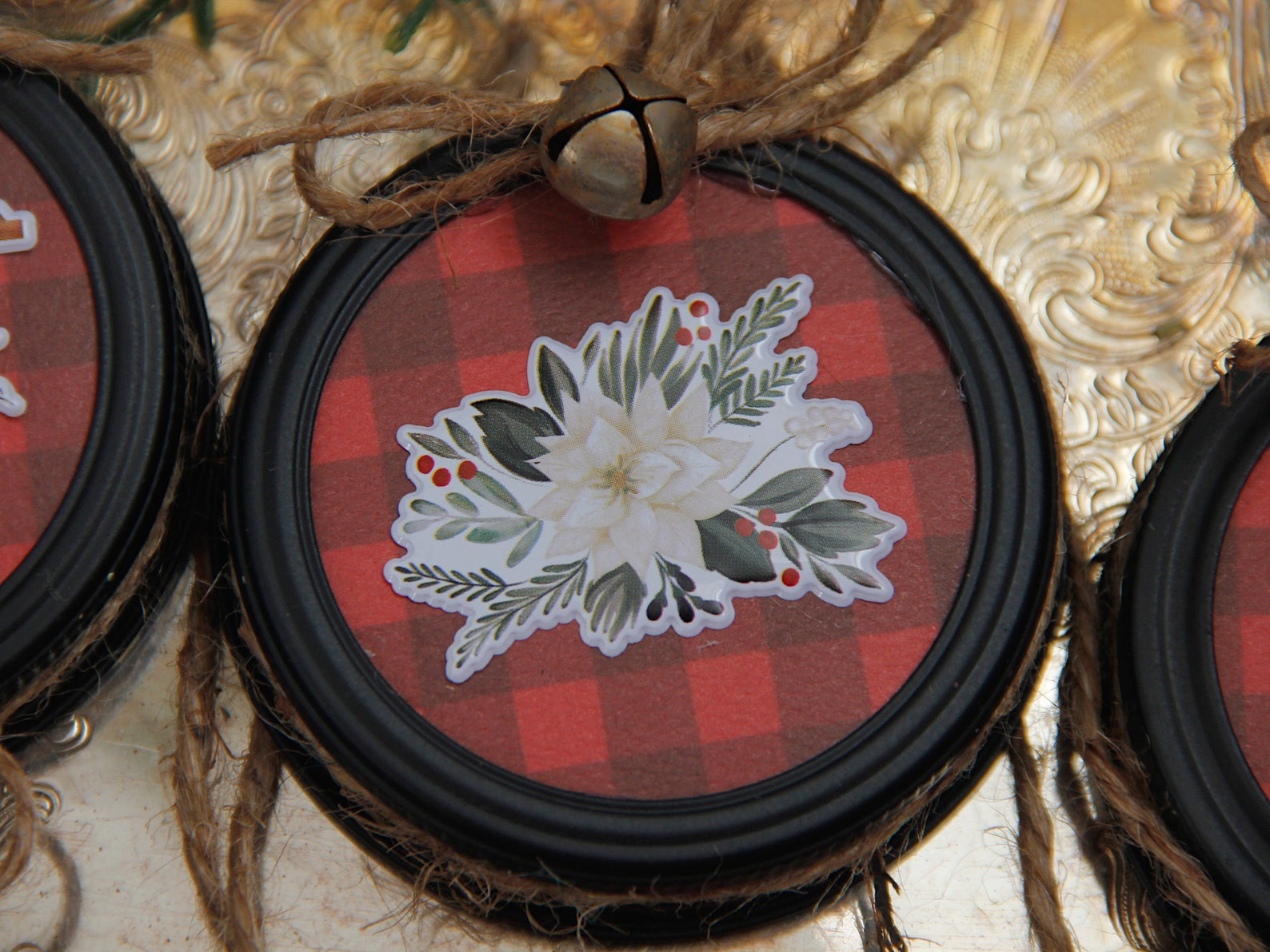Farmhouse Mason Jar Lid Ornaments Country Christmas - Etsy