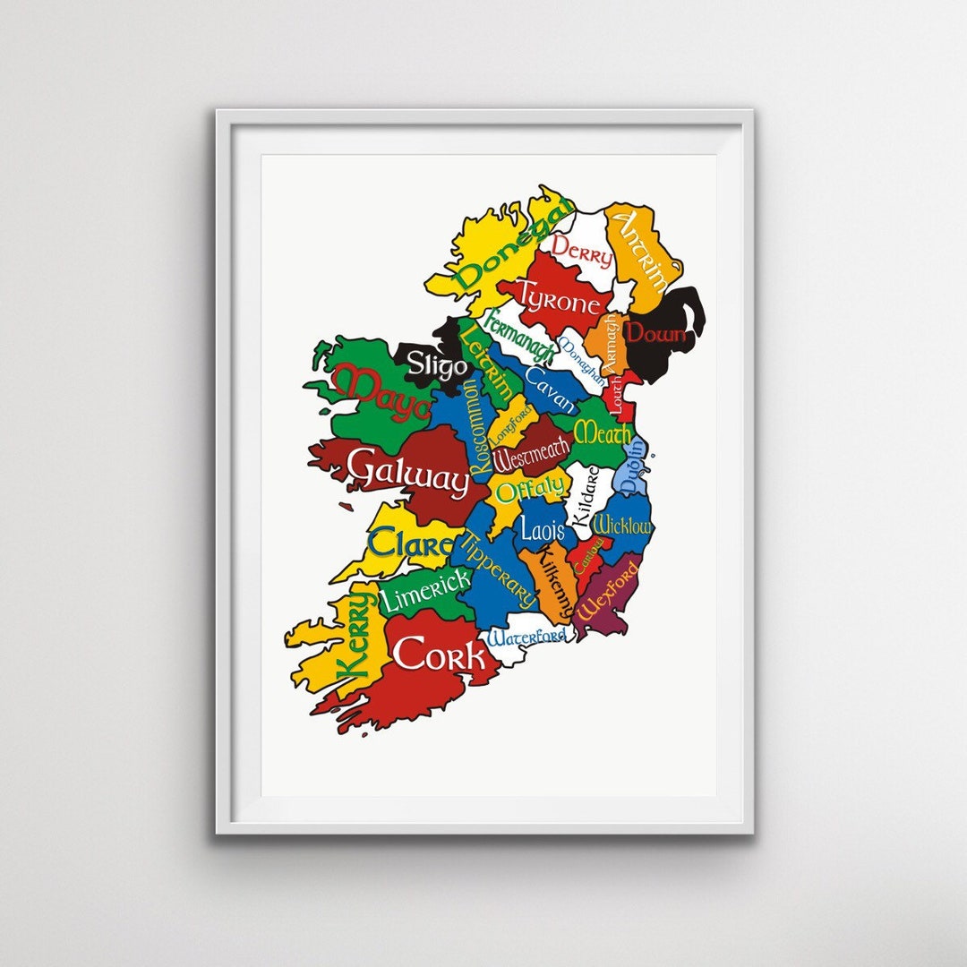 Ireland County Print - Etsy UK