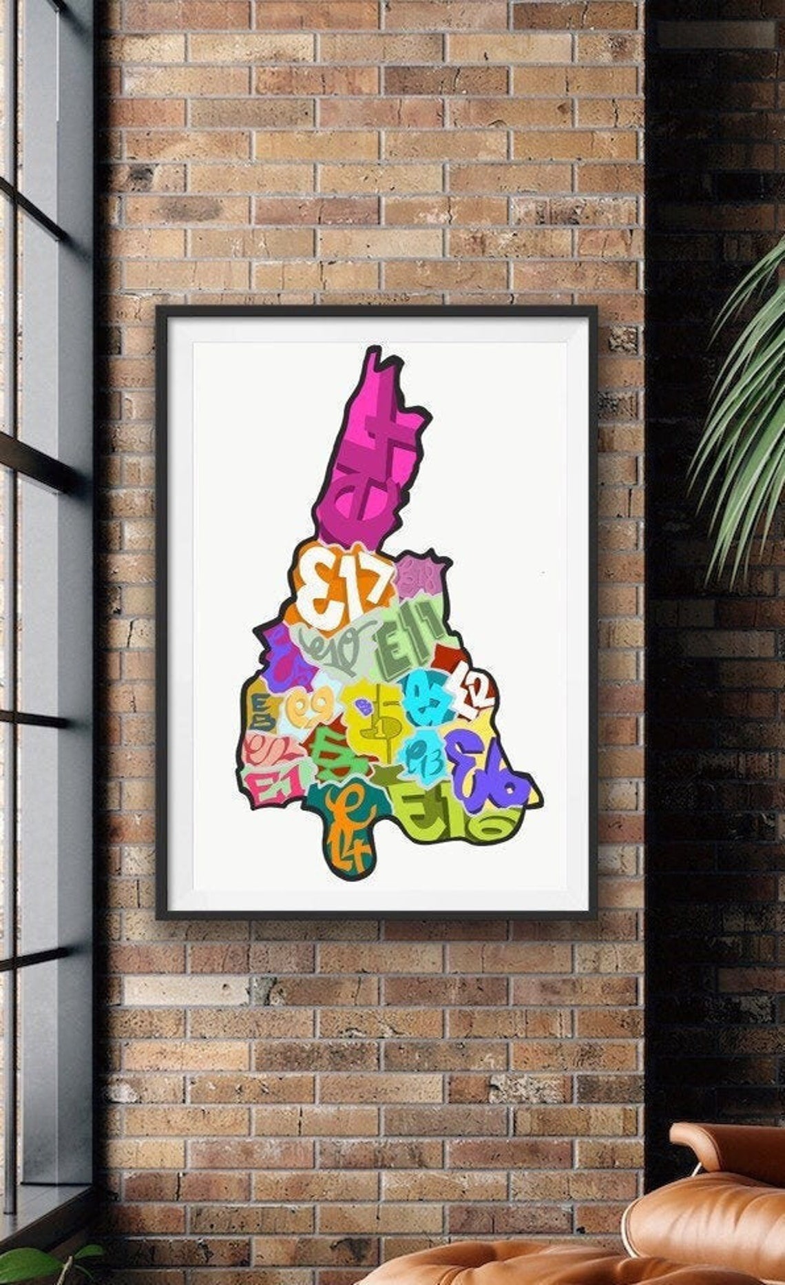 East London Postcode Print - Etsy UK