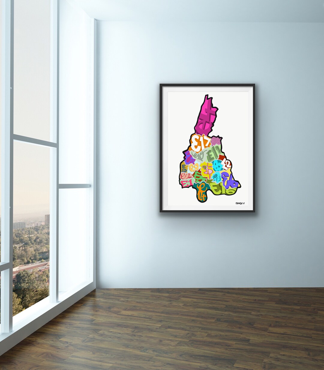 East London Postcode Print - Etsy UK