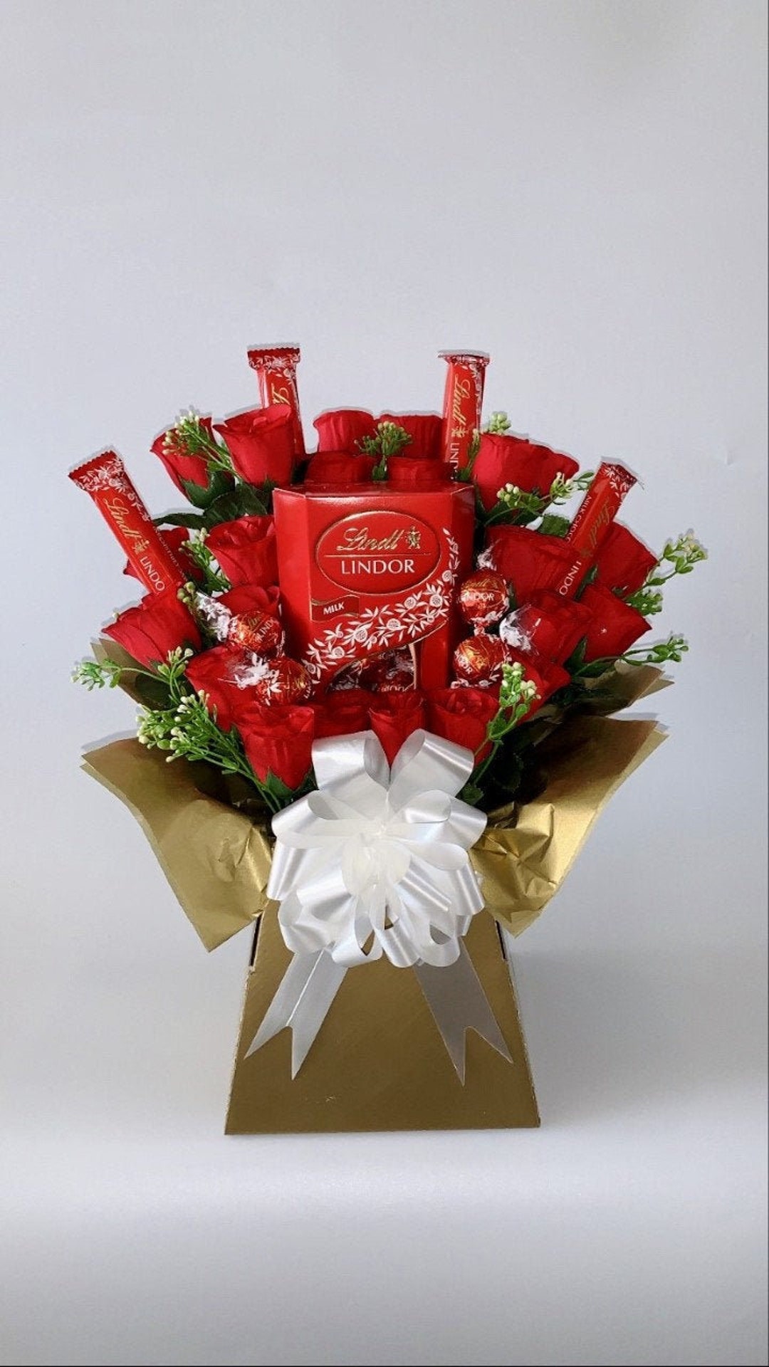 Luxury Lindor Lindt Red Rose Chocolate Bouquet - Etsy UK