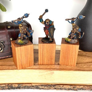 Display Plinth Base for Miniatures Figures Scenery Exhibition Wood ...