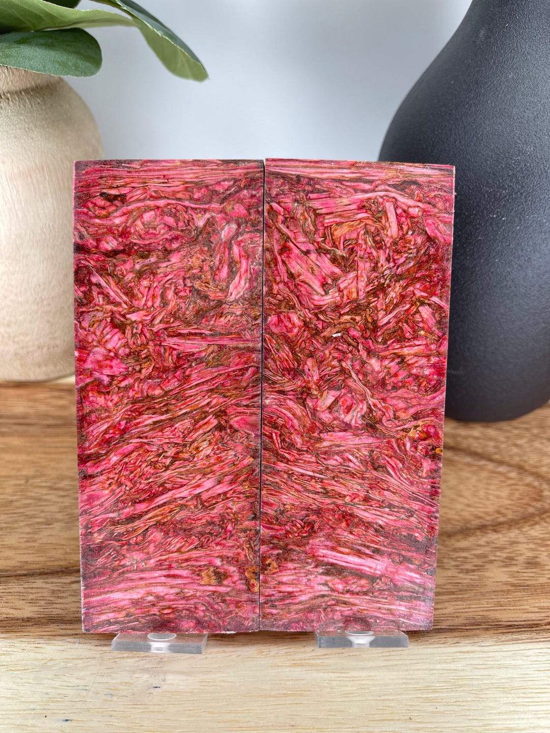 Knife Scales Red Dye Stabilized Hempwood Knife Scales - Etsy