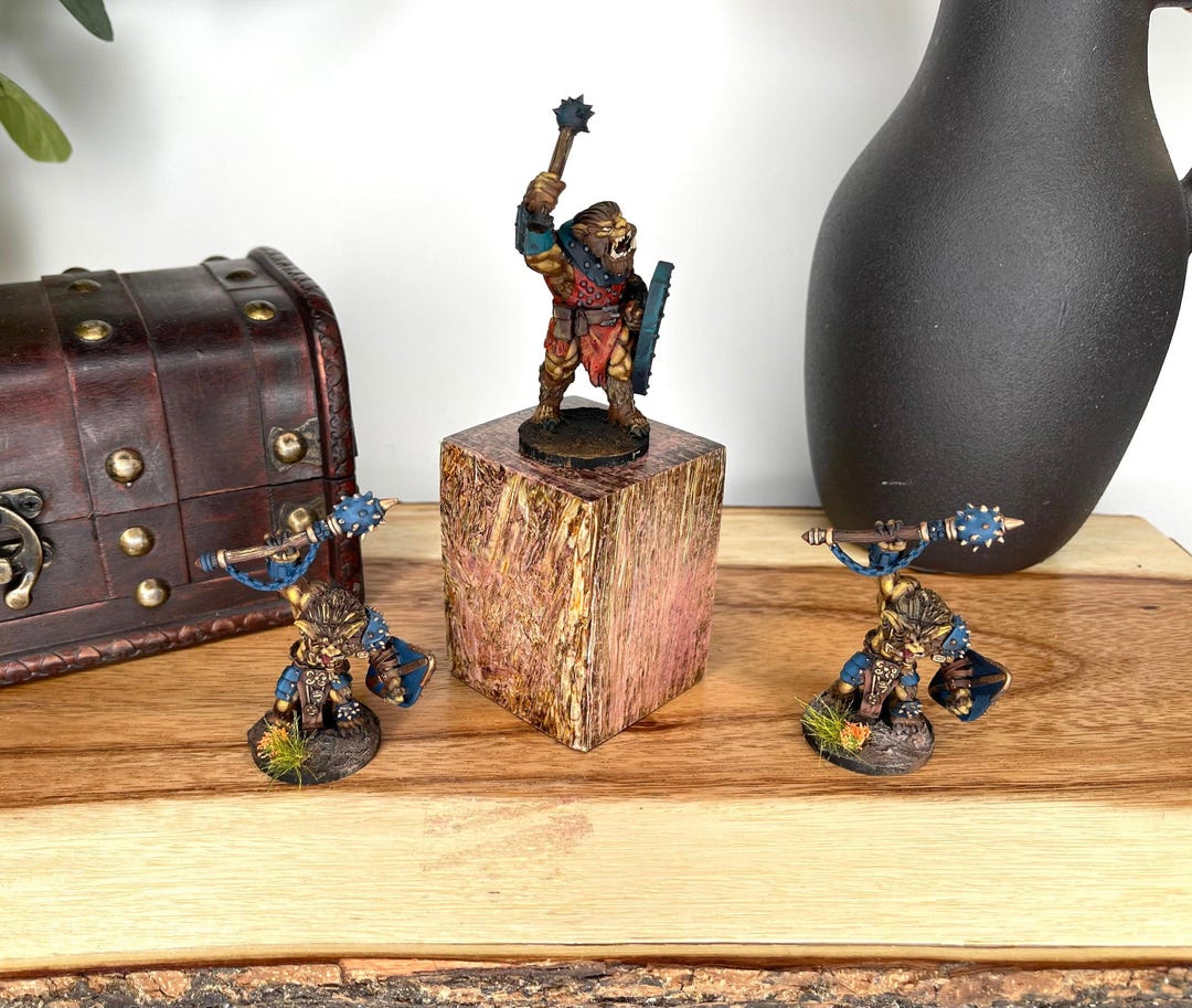Display Plinth Base for Miniatures Figures Scenery Exhibition Wood ...