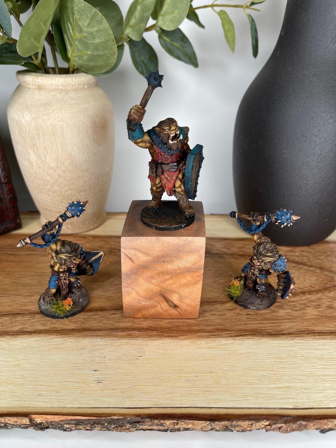 Display Plinth Base for Miniatures Figures Scenery Exhibition Wood ...