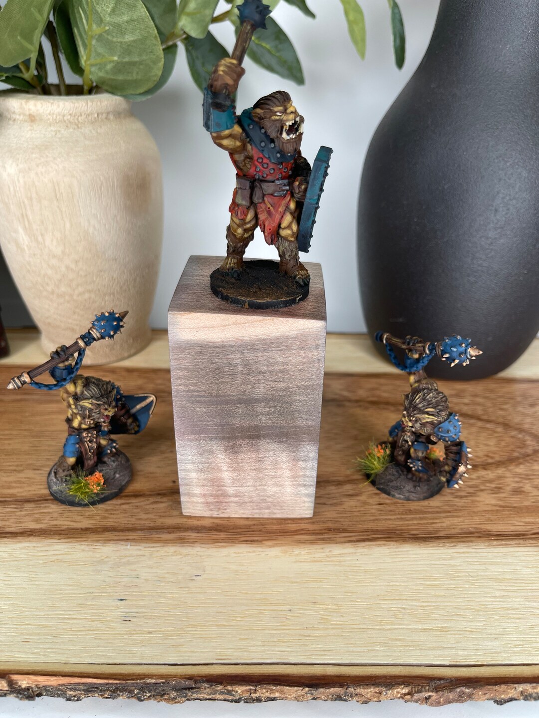 Display Plinth Base for Miniatures Figures Scenery Exhibition Wood ...