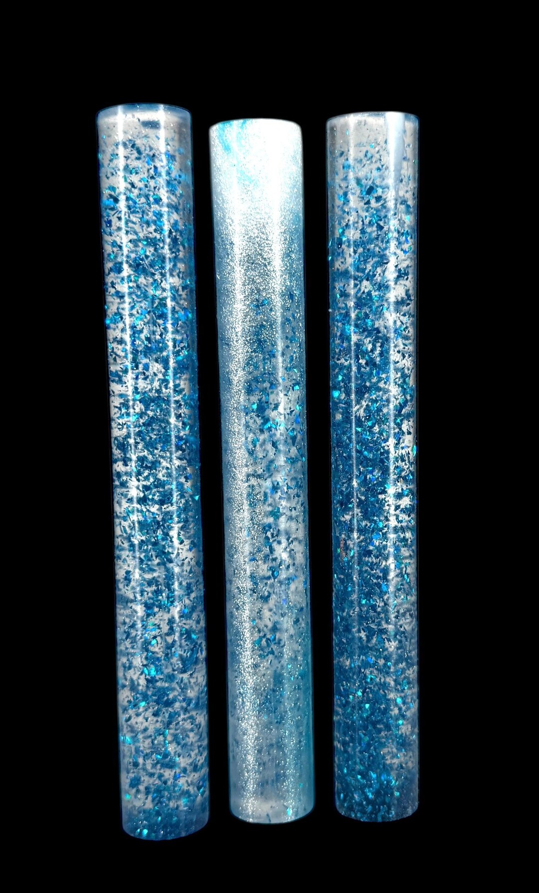 Bshort-011: Bespoke Clear With Blue Glitter Pen Blank Diamond Painting ...