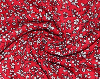 Floral Challis Fabric - Etsy