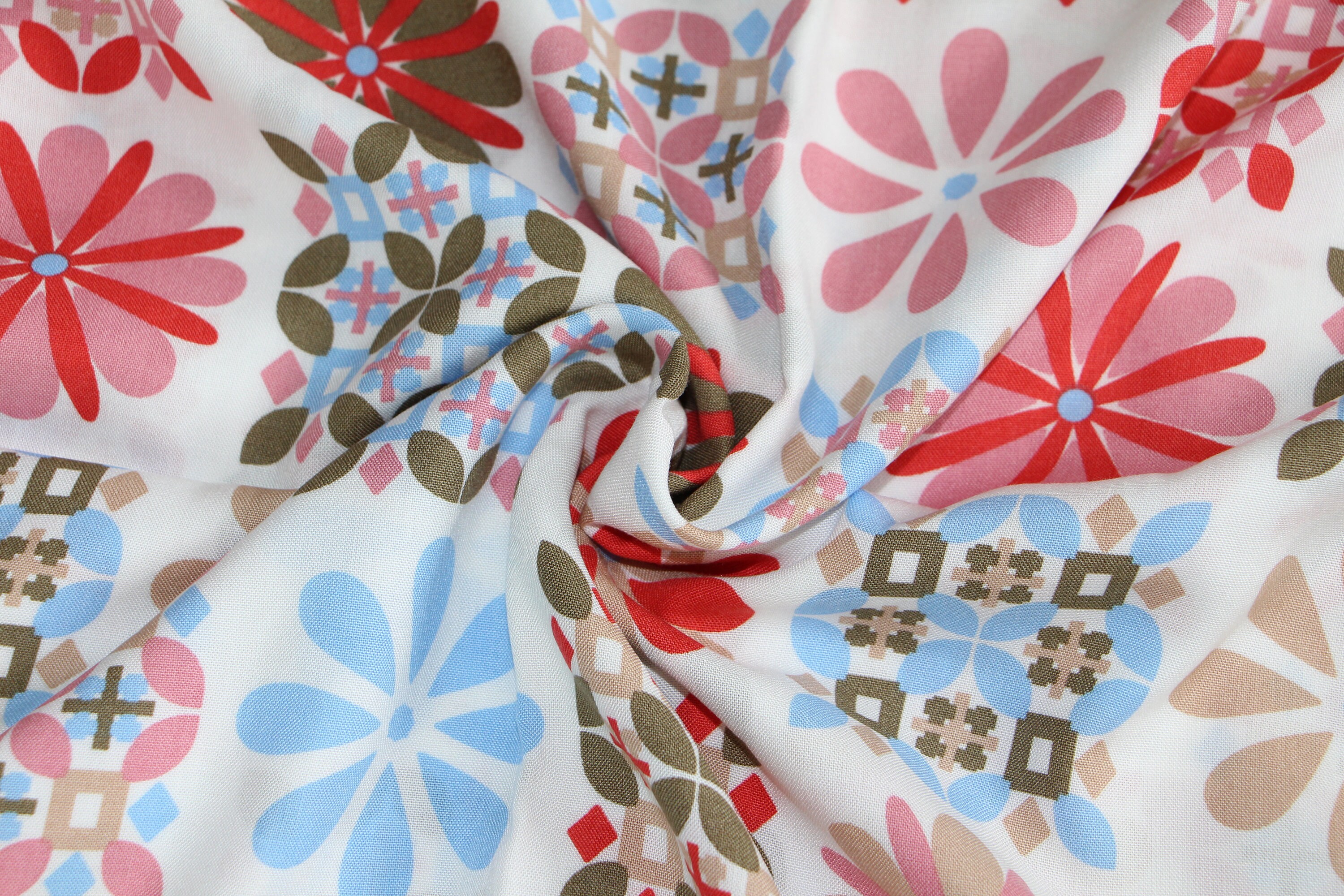 Rayon Fabric by the Yard for Clothes, Abstract Print Rayon Fabric, 100% ...