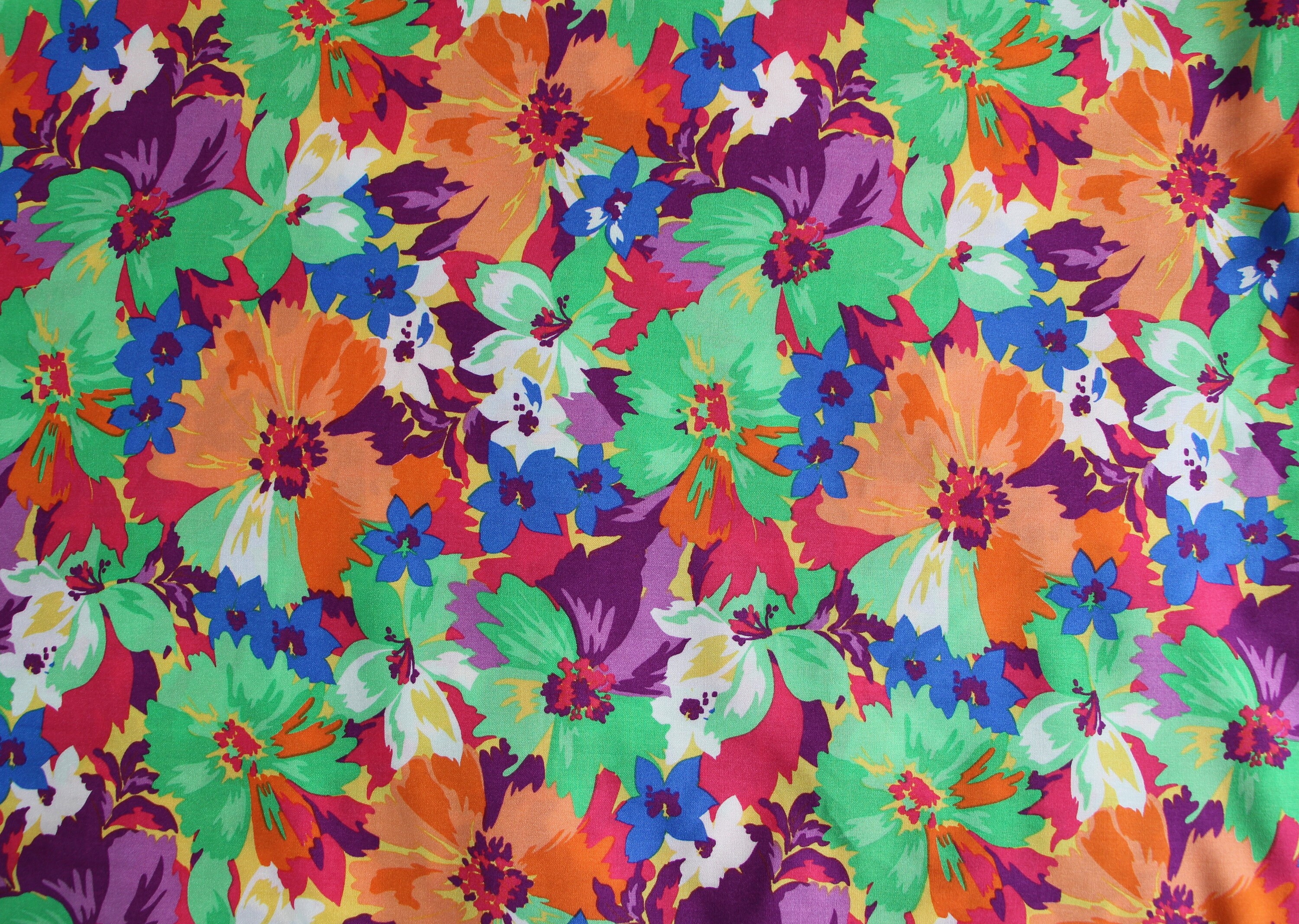 Rayon Fabric by the Yard, Floral Print Rayon Viscose Fabric for ...