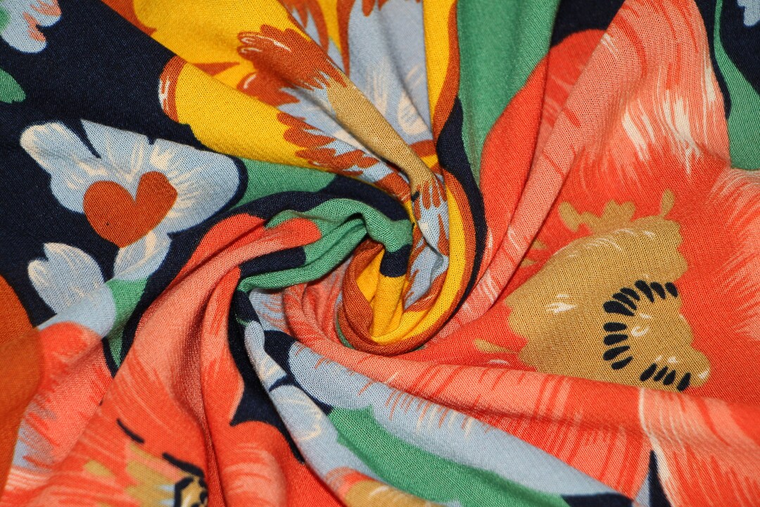 Rayon Fabric by the Yard, Rayon Crepe Fabric for Clothing, Large ...