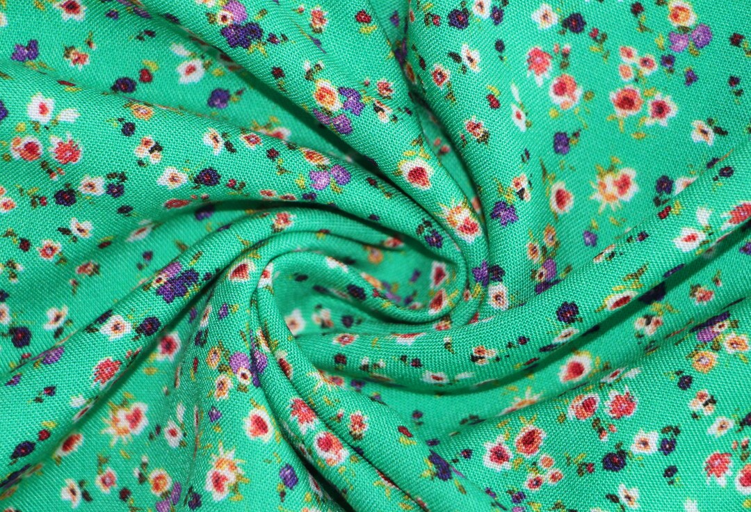 Rayon Fabric by the Yard, Ditsy Floral Print Rayon Viscose Fabric for ...