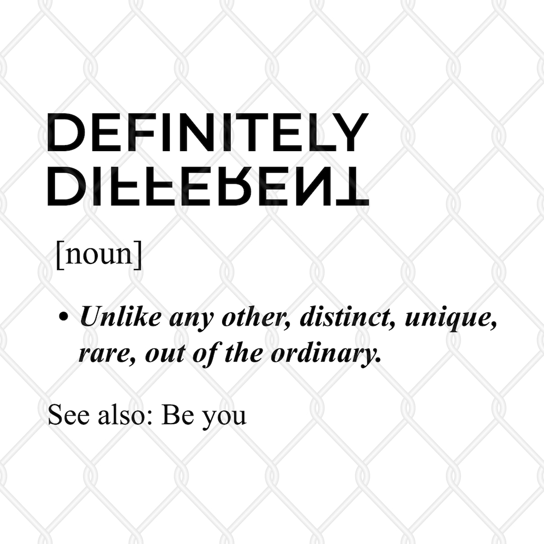 Definitely Different Definition PNG File - Etsy