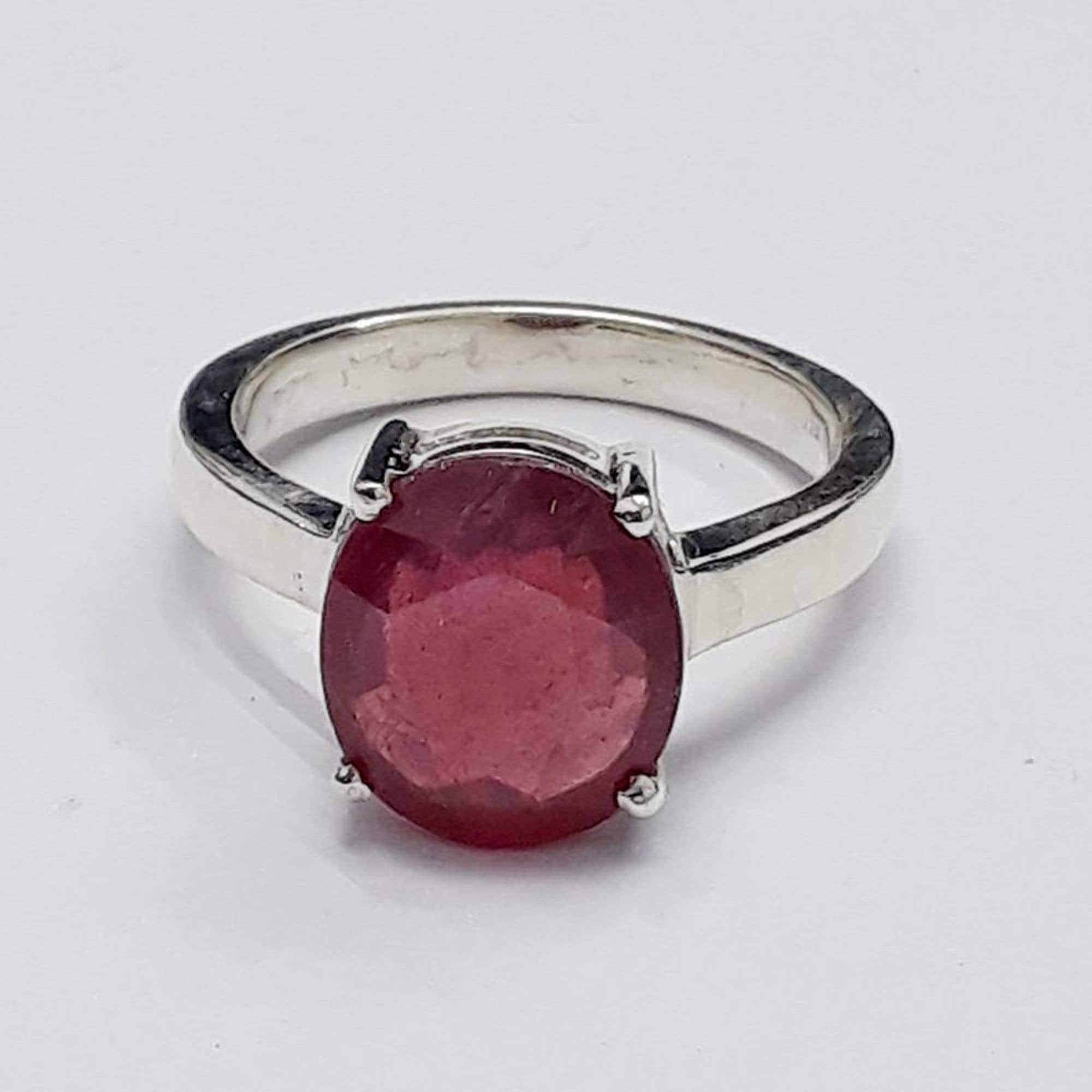 Natural Certified Ruby/ Manik Rashi Ratan Astrological Purpose Ring in ...