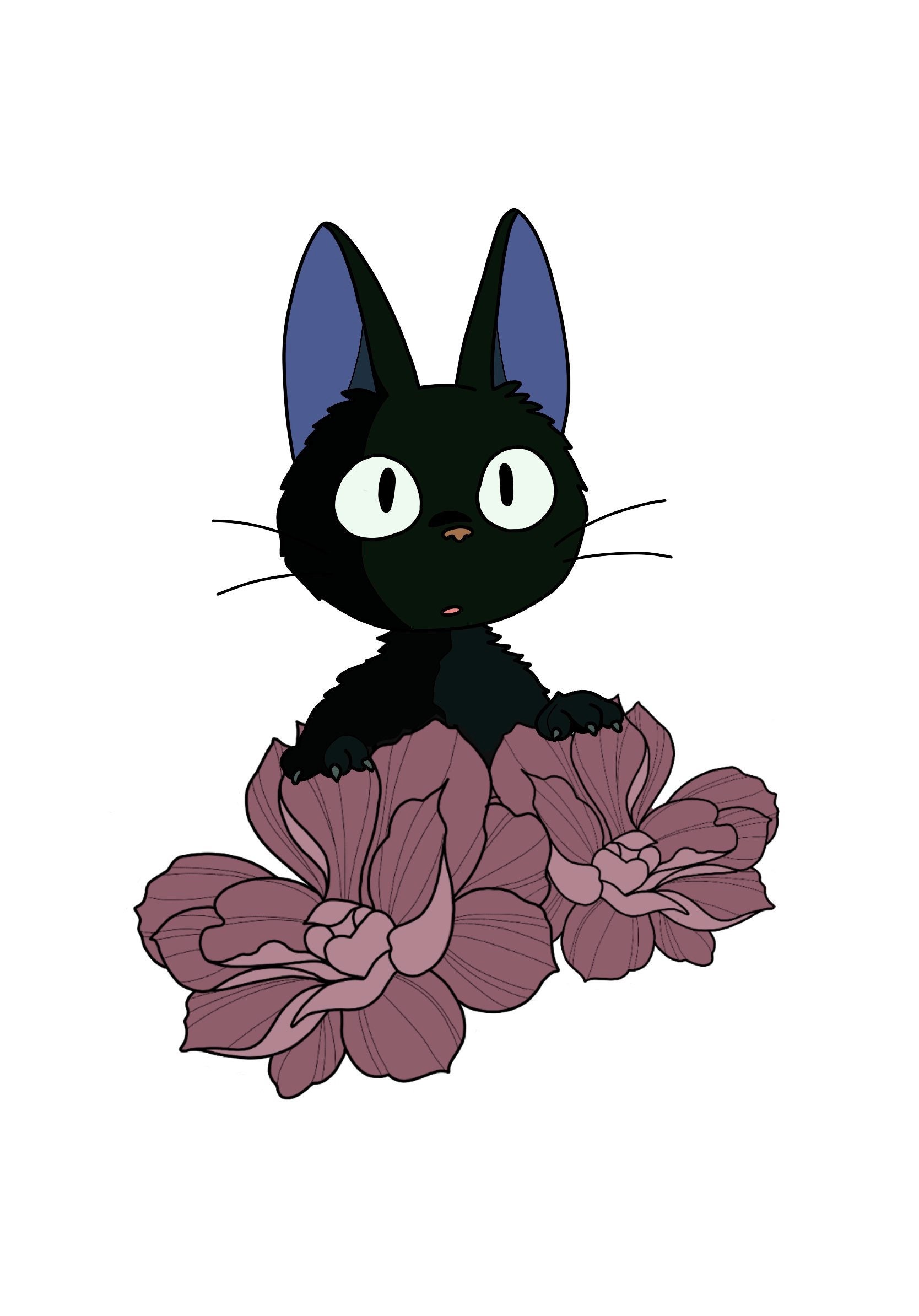 Jiji the Cat Print Kikis Deliver Service Wall Art Studio | Etsy Australia