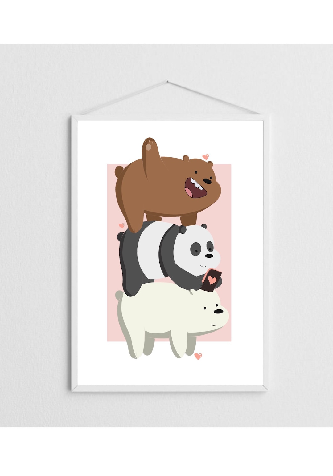 We Bare Bears Poster Grizzly Panda Ice Bear Character - Etsy