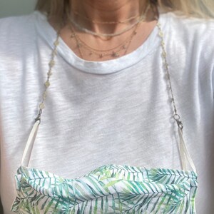 Antique Gold Tone Diamond Swirl Link Face mask chain | Etsy