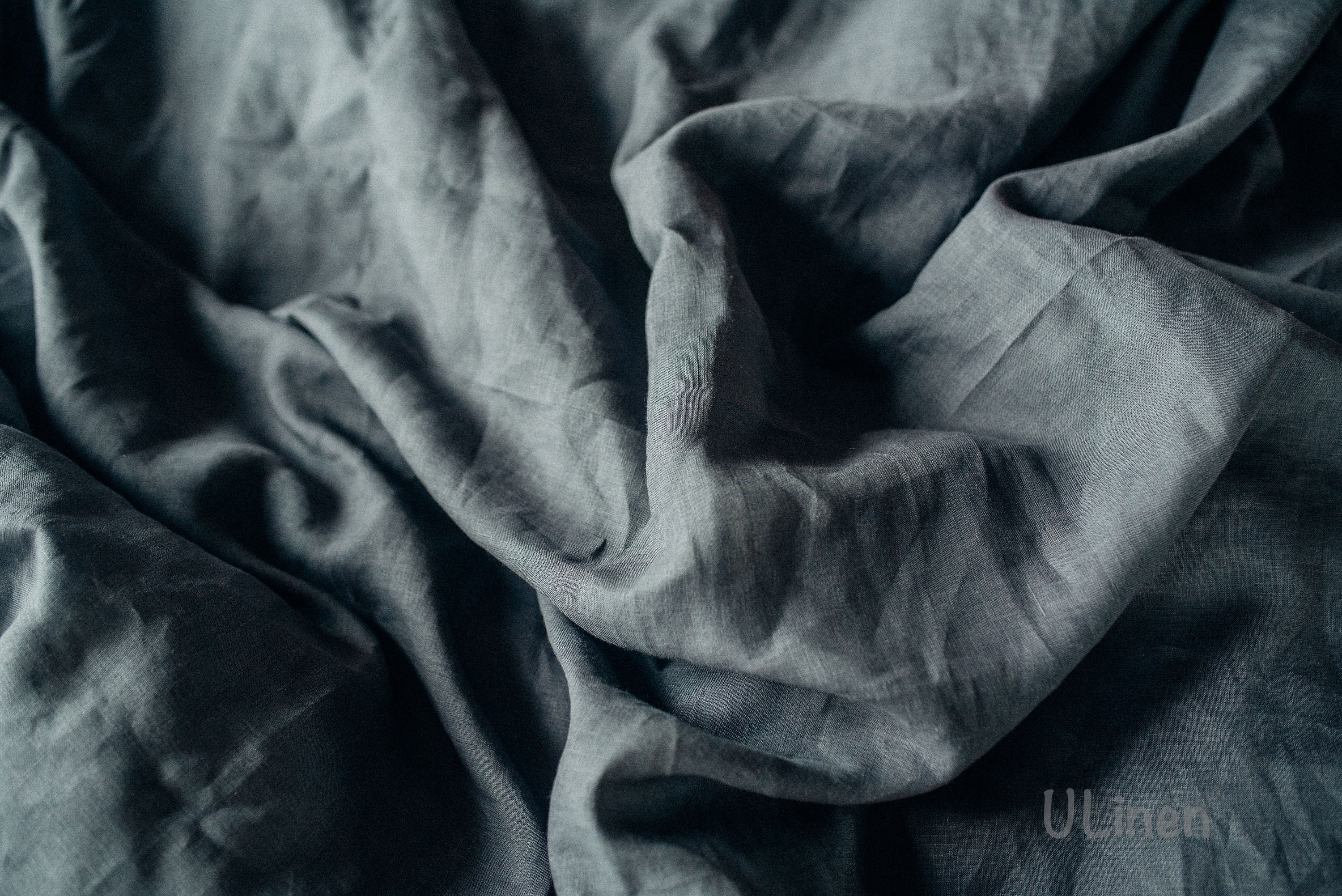 Linen Bedding Set Basalt Grey Color Duvet Cover and 2 - Etsy