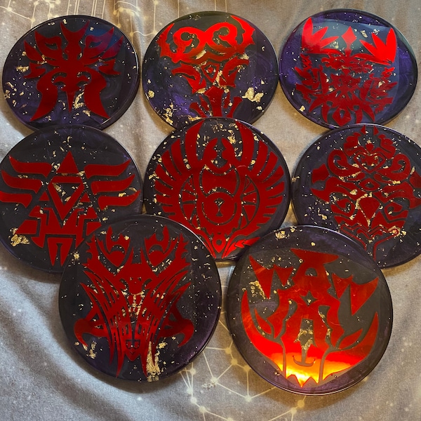 FFXIV Emet Selch Inspired Custom Press on Nails Fake Nails Final ...