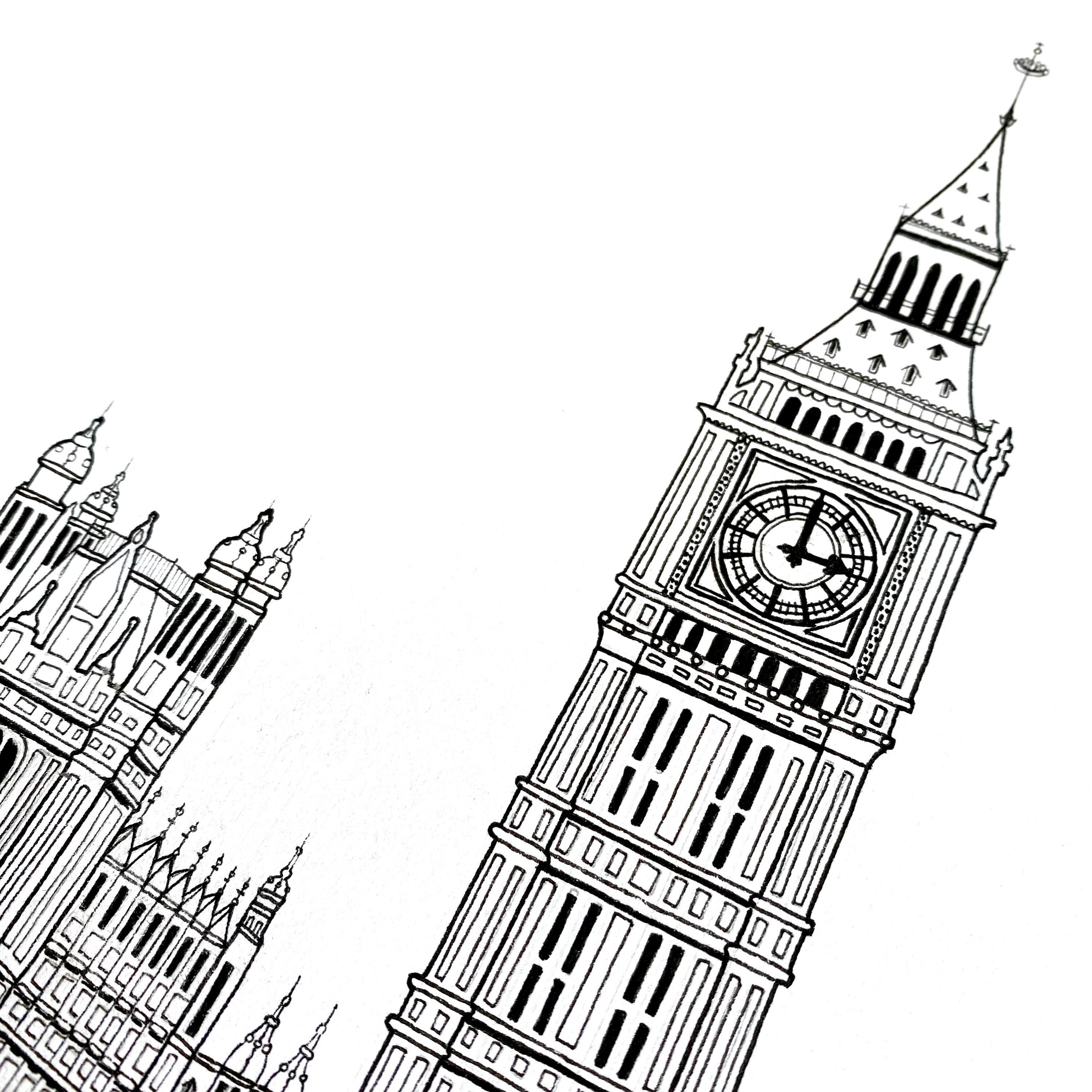 Big Ben Print London Artwork Travel Gift UK Landmark | Etsy