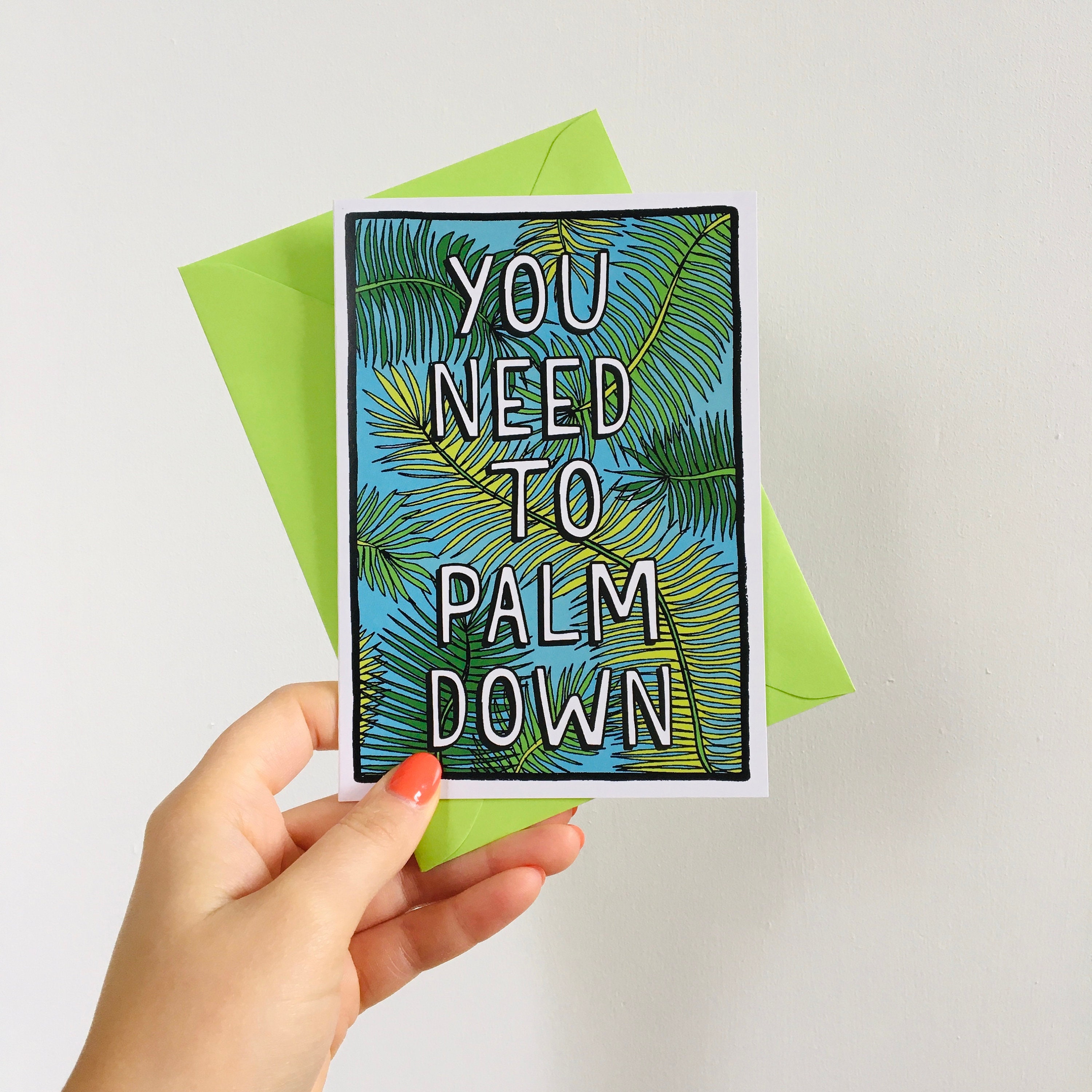 Palm Tree Quote Greetings Card Summer Pun Lyric A6 Size - Etsy