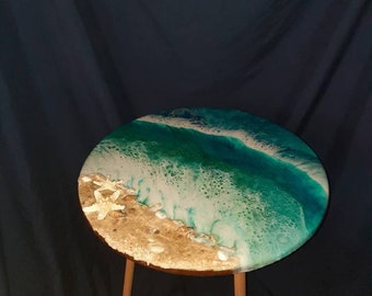 Beach Resin Table - Etsy