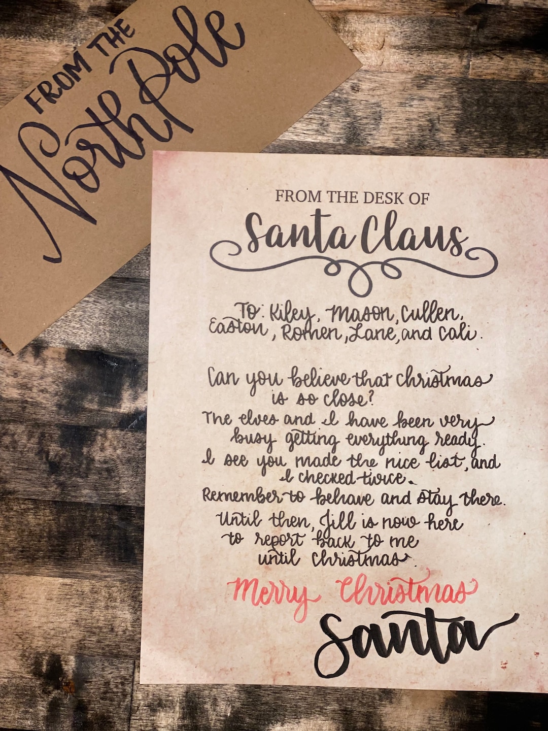 Letter From Santa Customized Santa Letter Personalized Elf on the Shelf ...