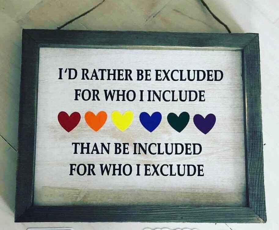 INCLUSION SIGN Diversity sign PRIDE sign Home Decor | Etsy