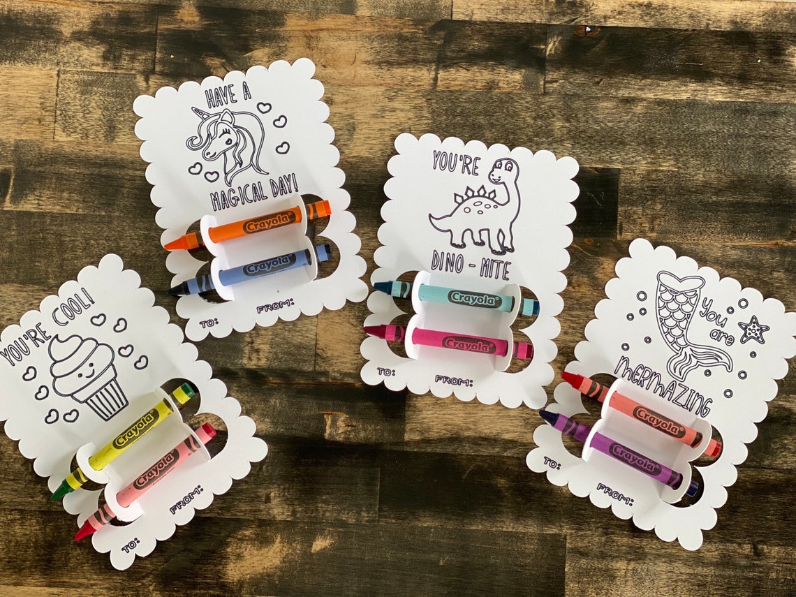 Color Me Valentines Day Cards Custom Valentines Cards - Etsy