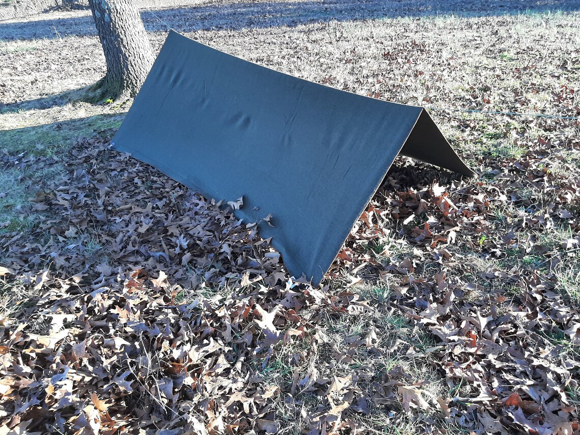 Heavy Duty Wool Cloak/cape/blanket. (gray Buffalo) Bushcraft Shelter - Etsy