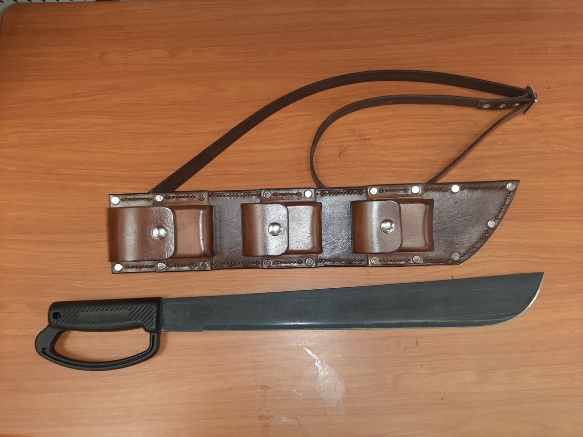 Machete Sheath Handmade With Shoulder Strap heavy THICK - Etsy