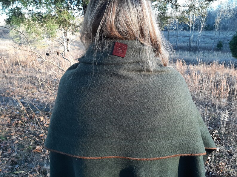 Heavy Duty Wool Cloak/cape/blanket. (green) Bushcraft Shelter - Etsy