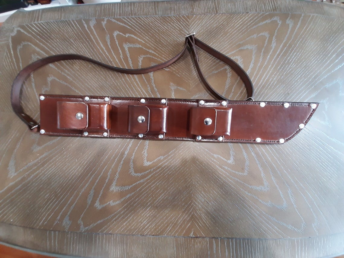 Machete Sheath Handmade With Shoulder Strap - (heavy THICK Leather ...