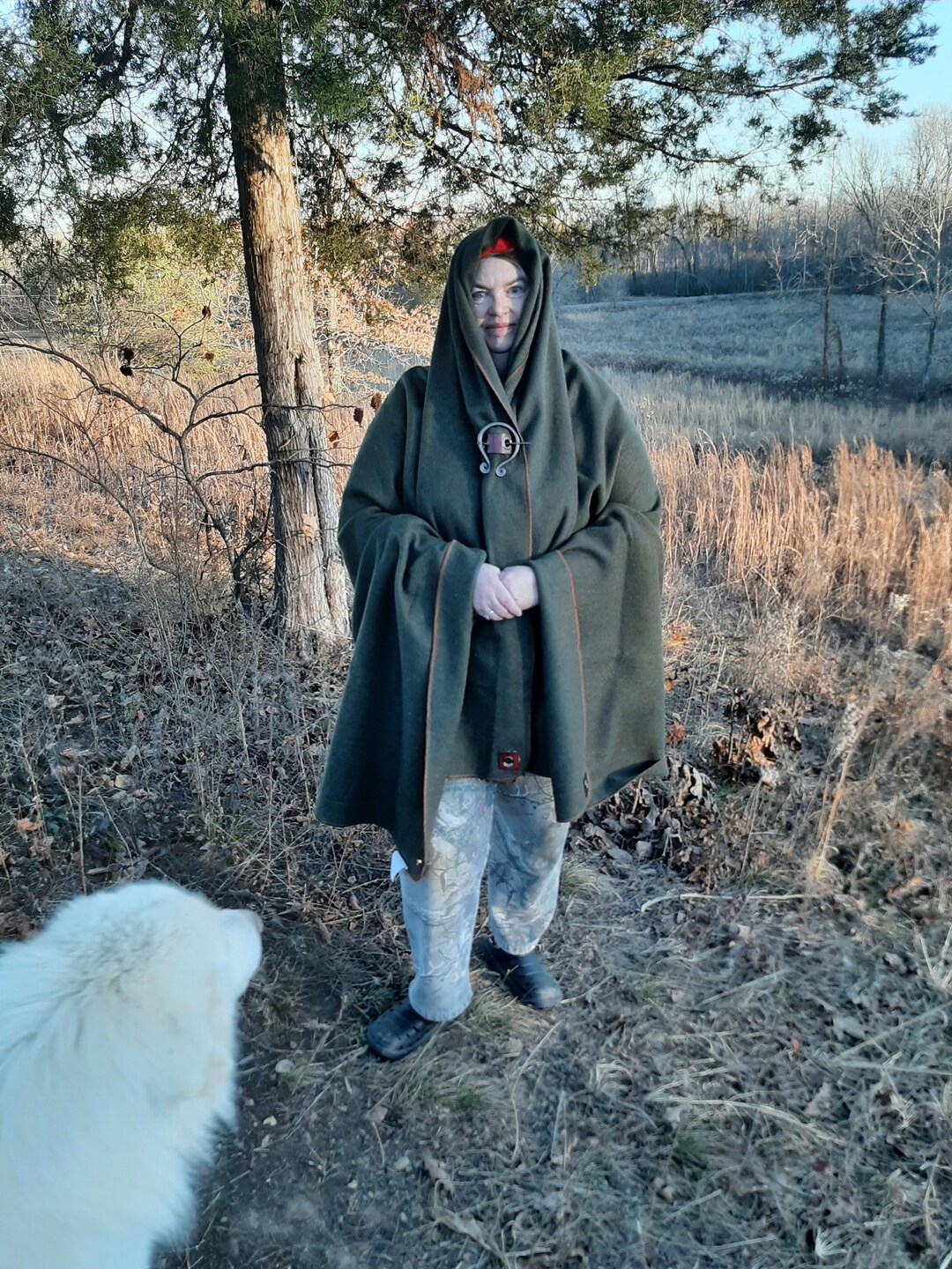 Heavy Duty 80% Wool Cloak/cape/blanket. (green) Bushcraft Shelter - Etsy