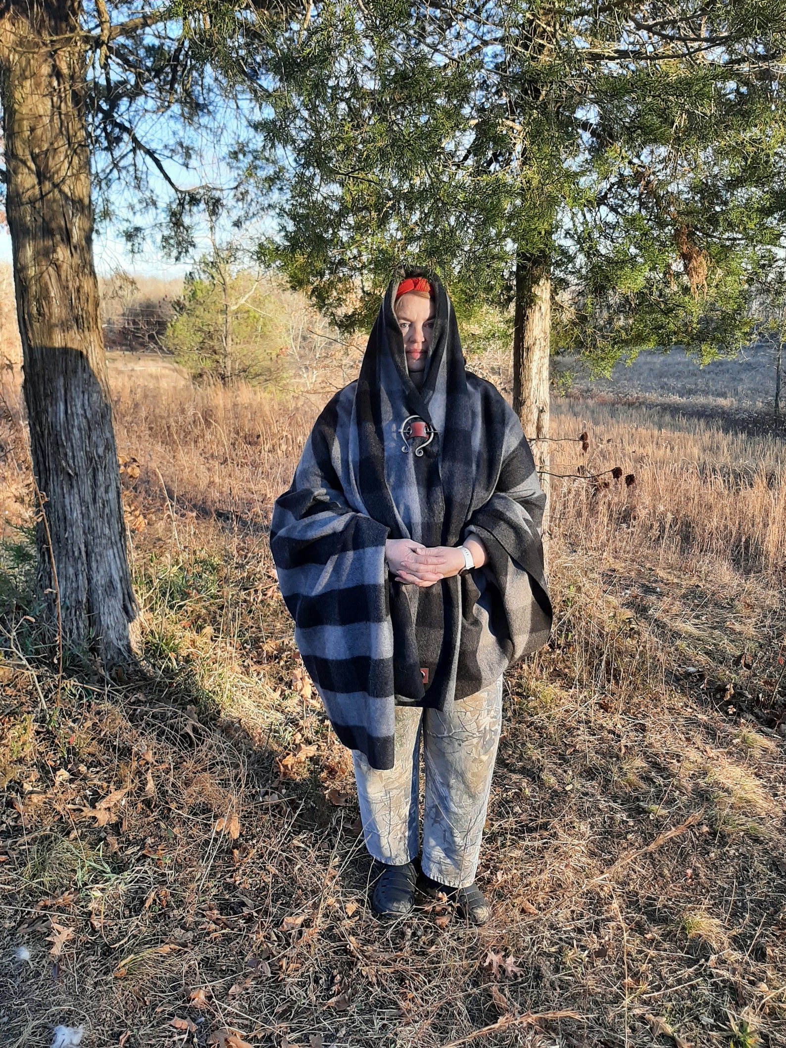 Heavy Duty Wool Cloak/cape/blanket. (gray Buffalo) Bushcraft Shelter - Etsy