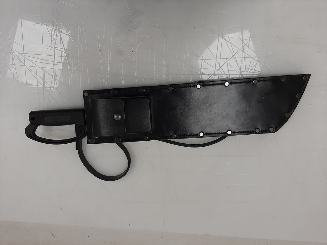 WIDE Machete Sheath Handmade heavy THICK Leather Fits Machetes up to an ...