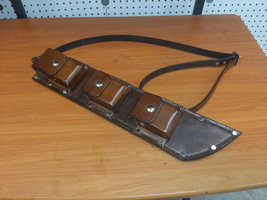 Machete Sheath Handmade With Shoulder Strap - (heavy THICK Leather ...