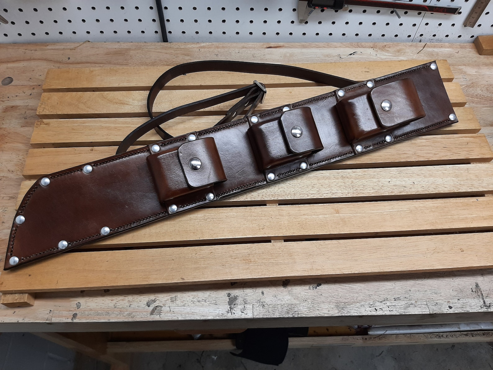 Machete Sheath Handmade With Shoulder Strap - (heavy THICK Leather ...