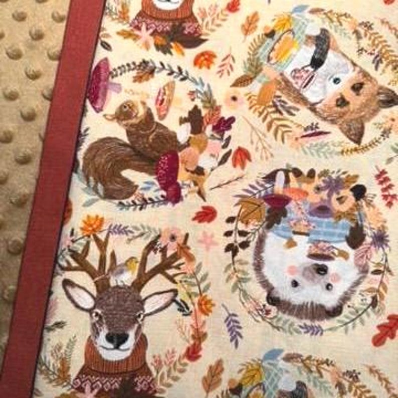 Fall Animal Baby Quilt-toddler Quilt-gender Neutral-baby Blanket - Etsy