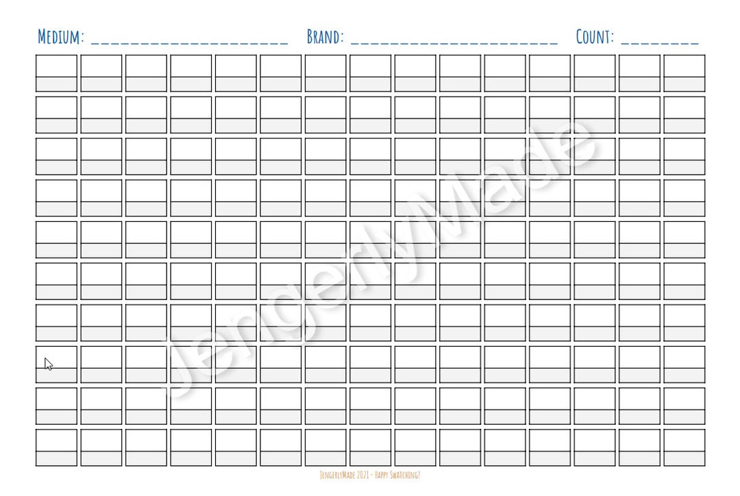 150 Color Swatch Chart Unbranded/ready to Print - Etsy